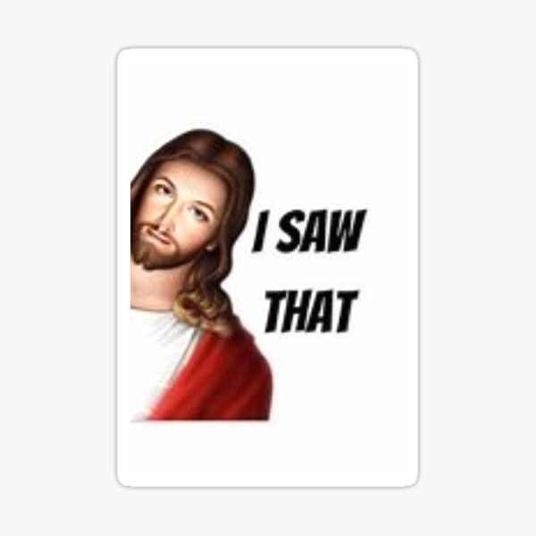 "JESUS MEME " Sticker for Sale by Floresuriel | Redbubble