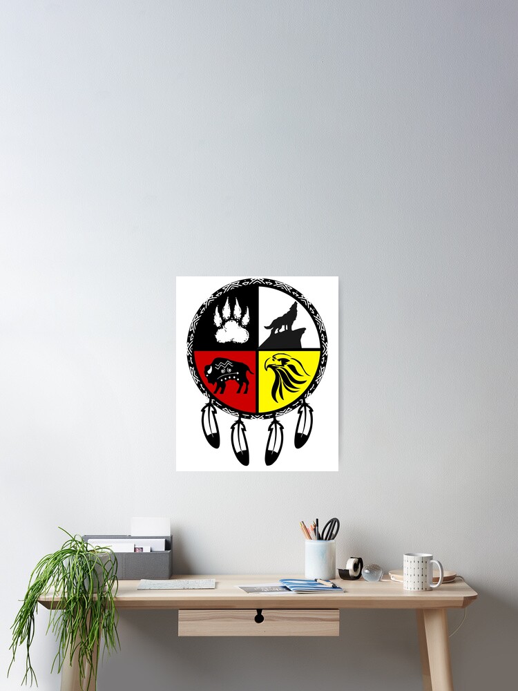 "Native American-medicine wheel" Poster for Sale by nativeStor | Redbubble