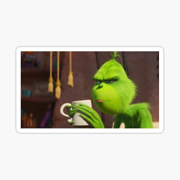 "grinch" Sticker for Sale by Kristikniceart | Redbubble