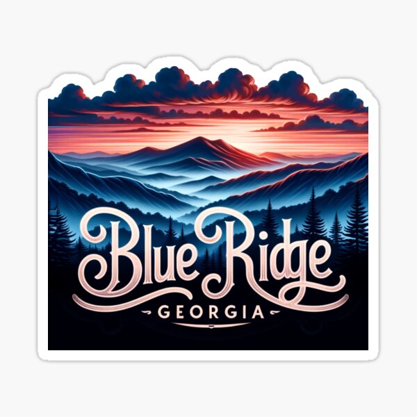 "Rolling Mountains of Blue Ridge Georgia" Sticker for Sale by hunters ...