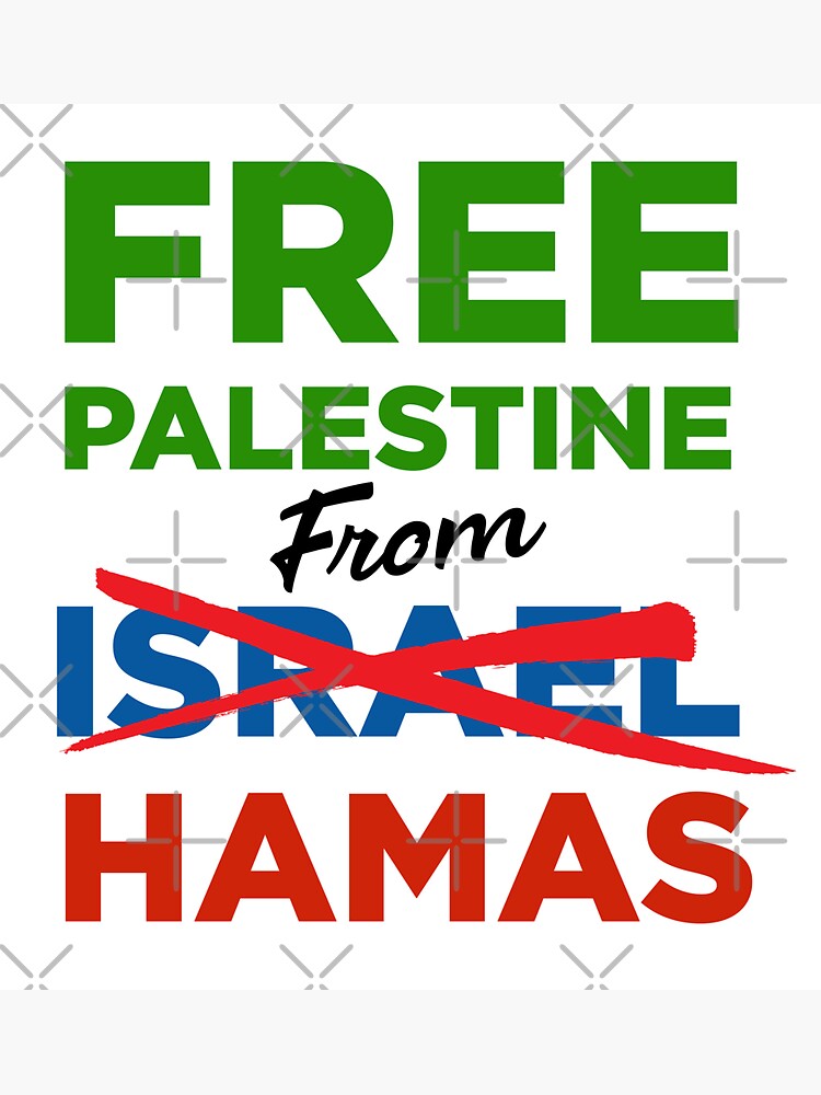 "FREE Palestine from HAMAS " Sticker for Sale by GYcreative | Redbubble