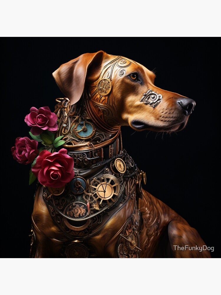 "Rhodesian Ridgeback steampunk " Sticker for Sale by TheFunkyDog ...