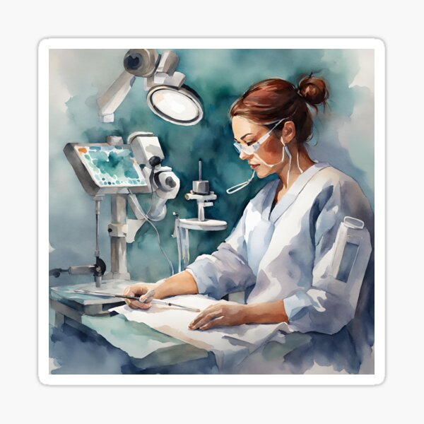 "Surgical Masterpiece: Art & Precision" Sticker by LitzoyGlobeArt ...