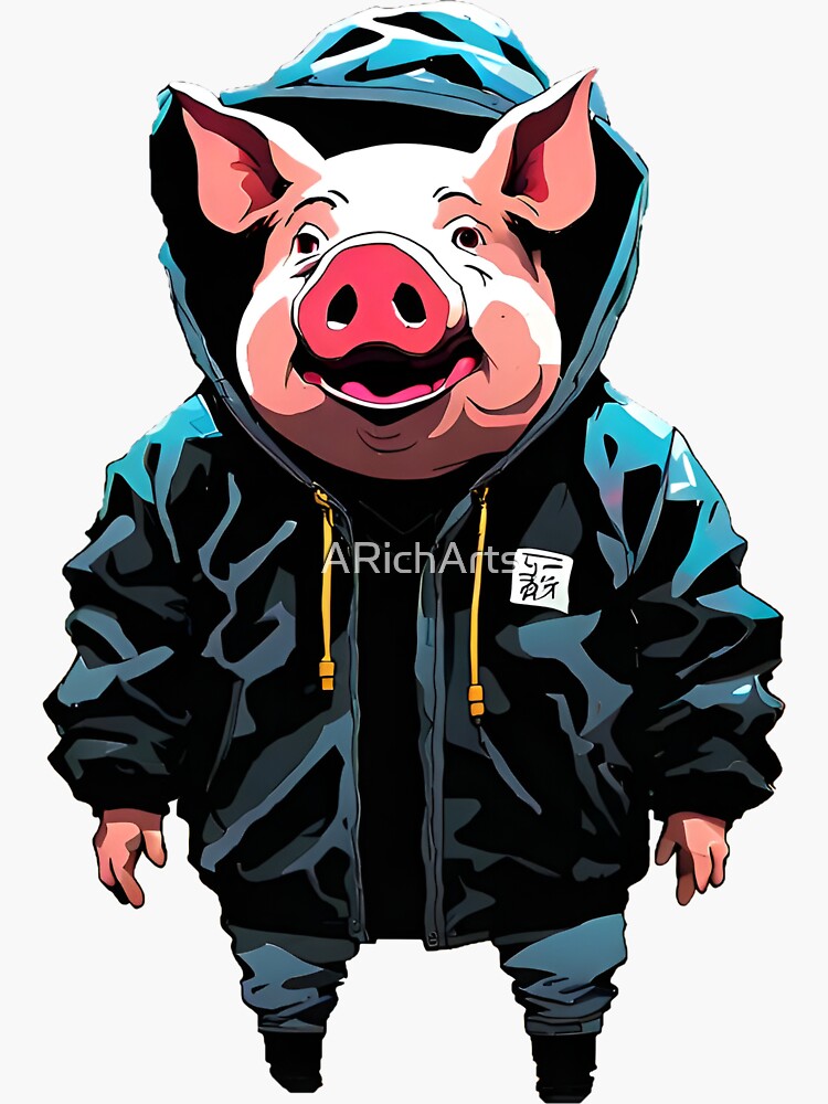 "Pig stickers " Sticker for Sale by ARichArts | Redbubble