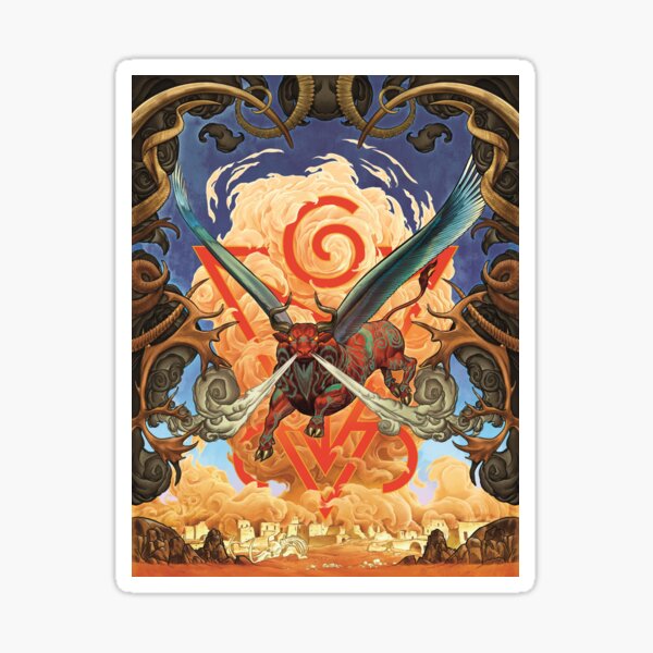 "Storm Bull by Andrey Fetisov" Sticker for Sale by Chaosium | Redbubble