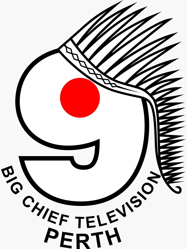 "STW 9 Big Chief Television" Sticker for Sale by GoalieTurtle | Redbubble