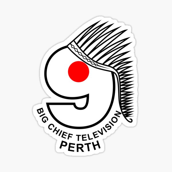"STW 9 Big Chief Television" Sticker for Sale by GoalieTurtle | Redbubble