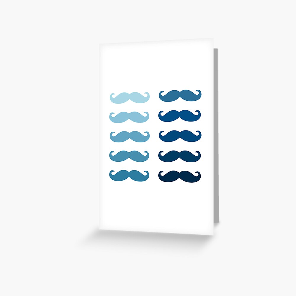 "Blue Gradient Movember Mustaches Sticker Pack" Sticker for Sale by ...
