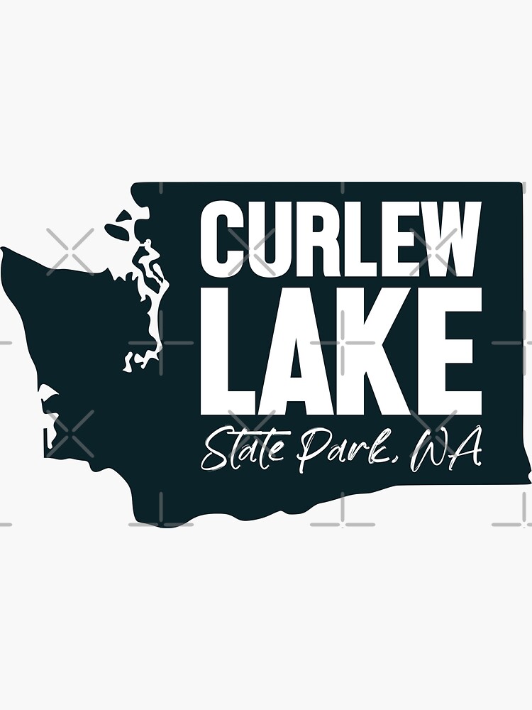 "Curlew Lake State Park Washington Map" Sticker for Sale by bivenart ...
