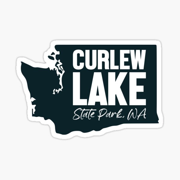 "Curlew Lake State Park Washington Map" Sticker for Sale by bivenart ...