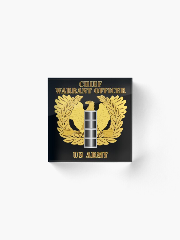 "Army - Emblem - Warrant Officer - CW4 wo DS" Acrylic Block for Sale by ...