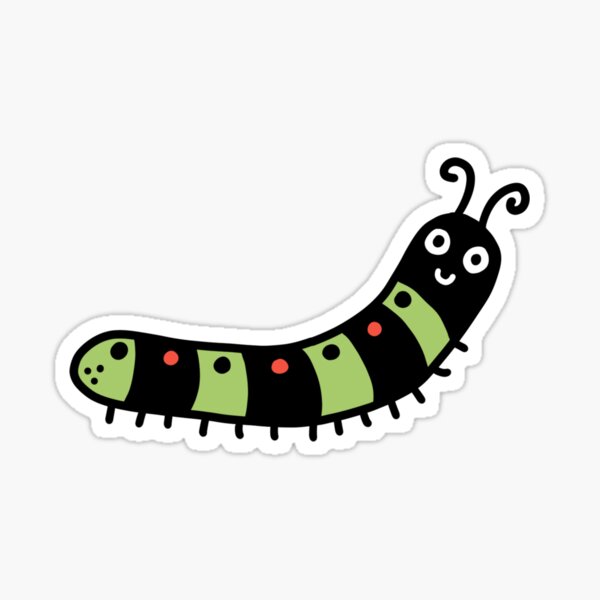 "Cute Caterpillars Bug" Sticker for Sale by CuddlesAndLearn | Redbubble