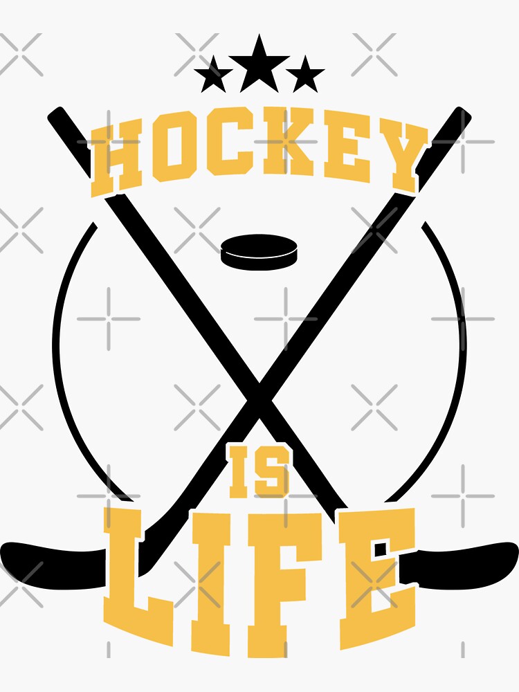 "Hockey Is Life" Sticker for Sale by casualVisions | Redbubble