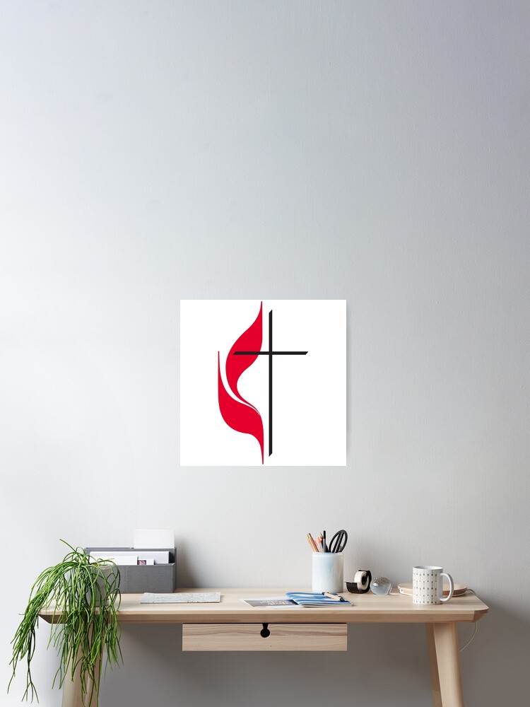 "United Methodist Church Cross and Flame Logo" Poster for Sale by ...