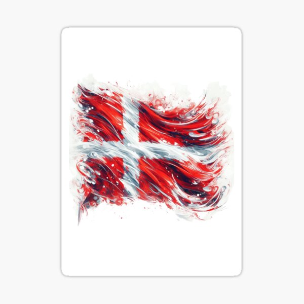 "Denmark flag, Danish flag " Sticker for Sale by Pommallina | Redbubble