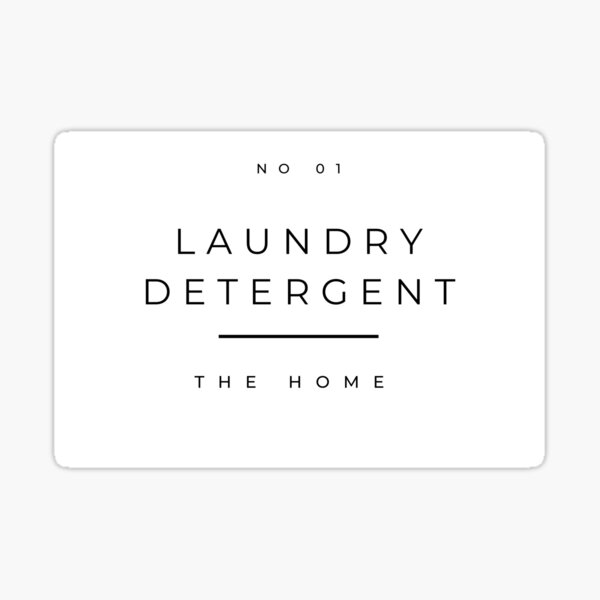 "Minimalist Laundry Detergent Label" Sticker for Sale by Astralwife ...