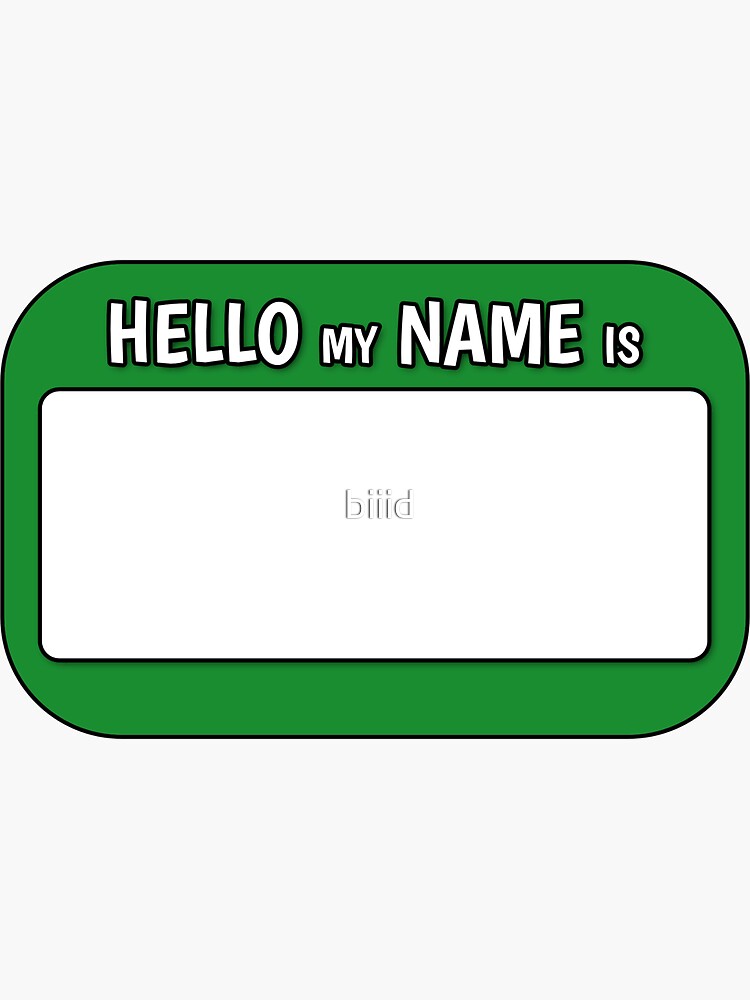 "Name tag to write on - for conferences and speed dating - my name is ...