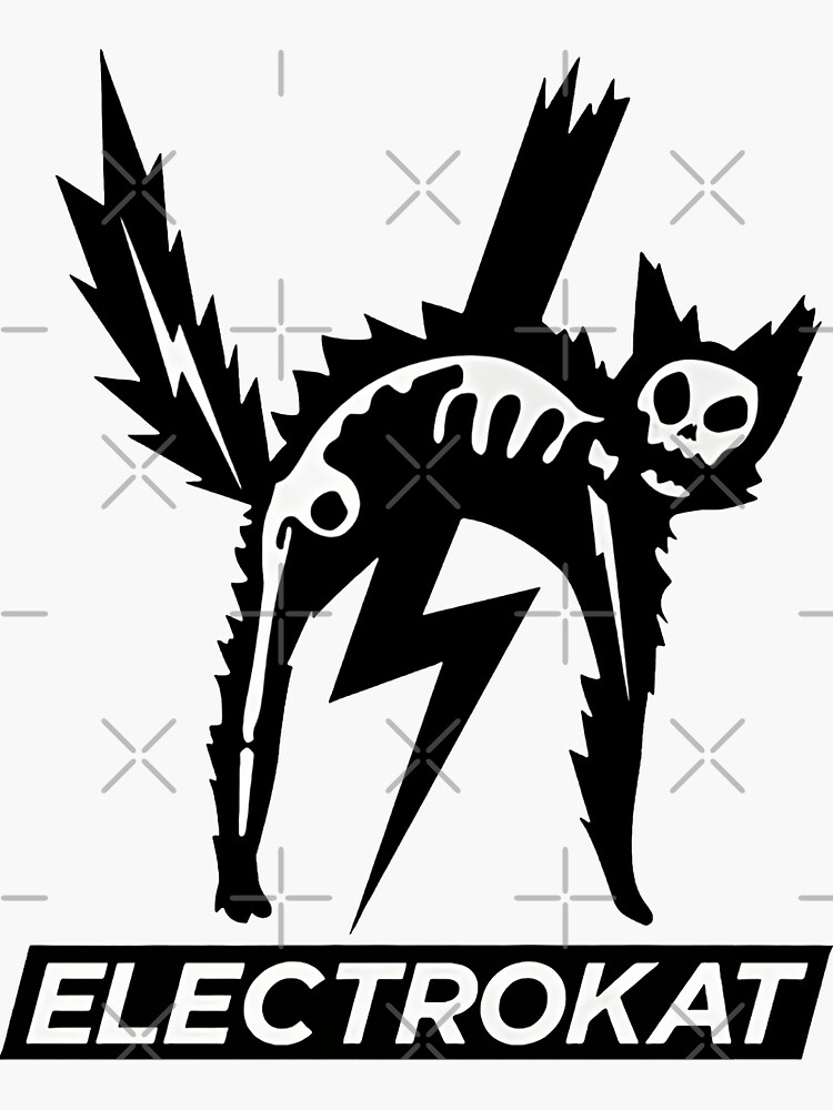 "Electrokat Logo" Sticker for Sale by Wizzuh | Redbubble
