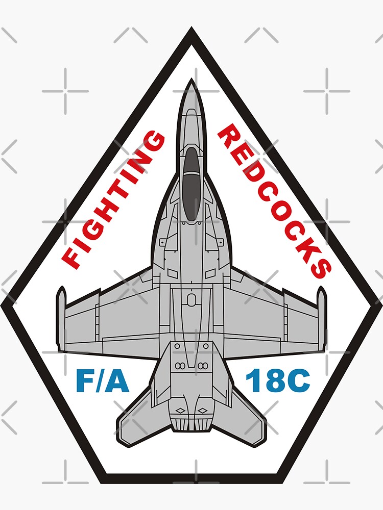 "F/A18 VFA-22 Fighting Redcocks" Sticker for Sale by MBK13 | Redbubble