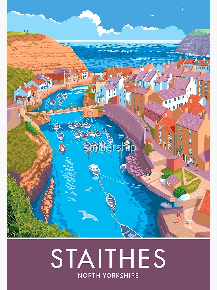 "Staithes, North Yorkshire" Postcard for Sale by Stephen Millership ...