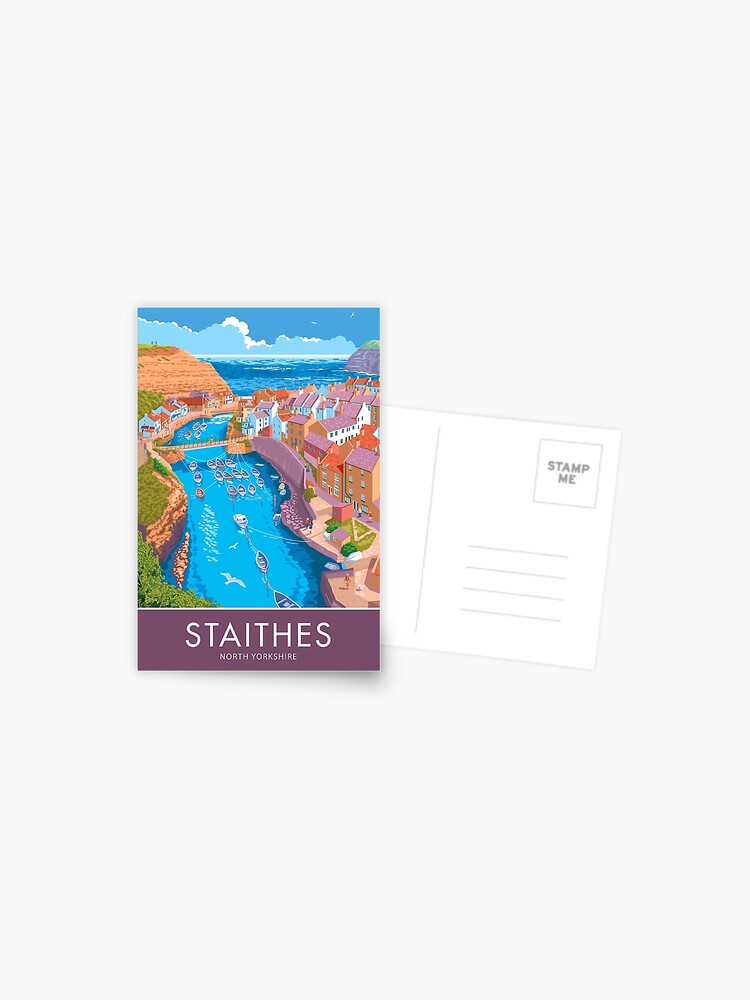 "Staithes, North Yorkshire" Postcard for Sale by Stephen Millership ...