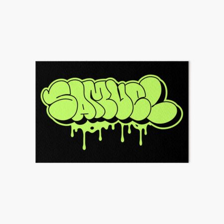 Lámina rígida for Sale con la obra «Samuel - Graffiti personalizado ...