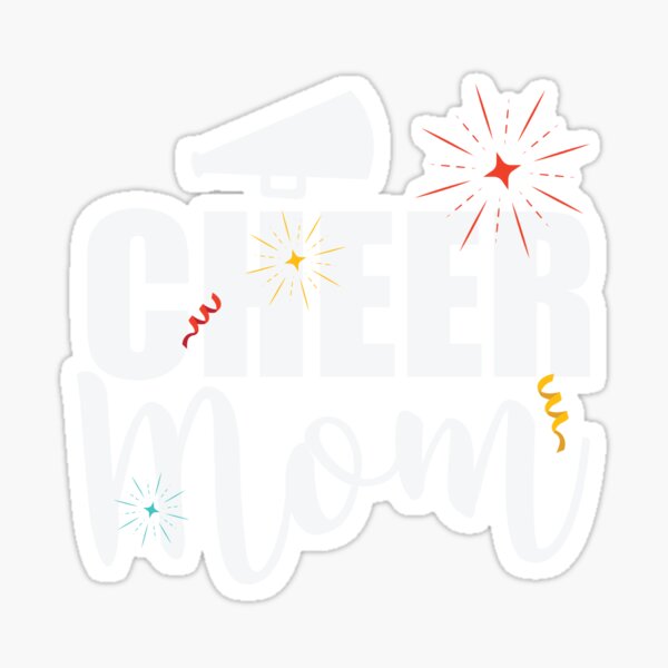 "Cheer Mom Cheerleading Mother" Sticker by BUBLTEES | Redbubble