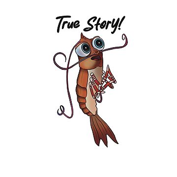 "Shrimp Sob Story (Shark Tale)" Sticker for Sale by daniasdesigns ...