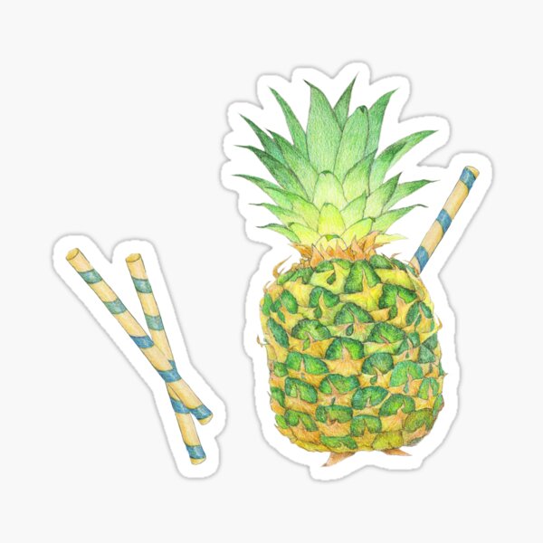 "pineapple juice" Sticker for Sale by hahaha-creative | Redbubble