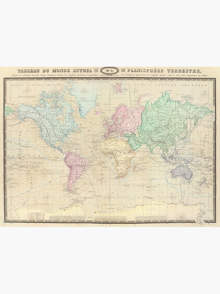 "Vintage Map of The World (1862)" Art Print for Sale by BravuraMedia ...
