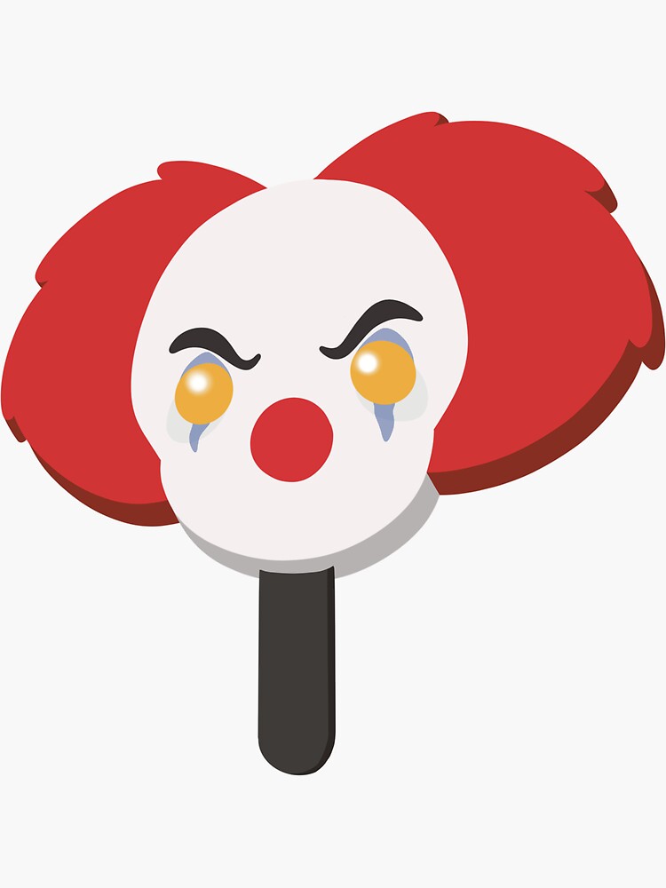 "Evil Clown" Sticker for Sale by BaloneyDraws | Redbubble