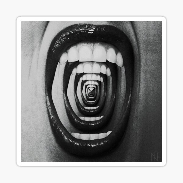 "Screaming face loop " Sticker by Nielspmph | Redbubble