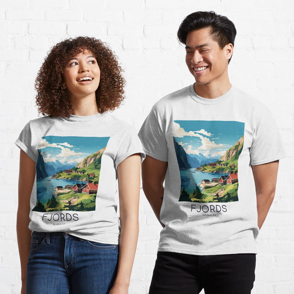 "A Pop Art Travel Print of the Fjords - Norway " Poster for Sale by ...