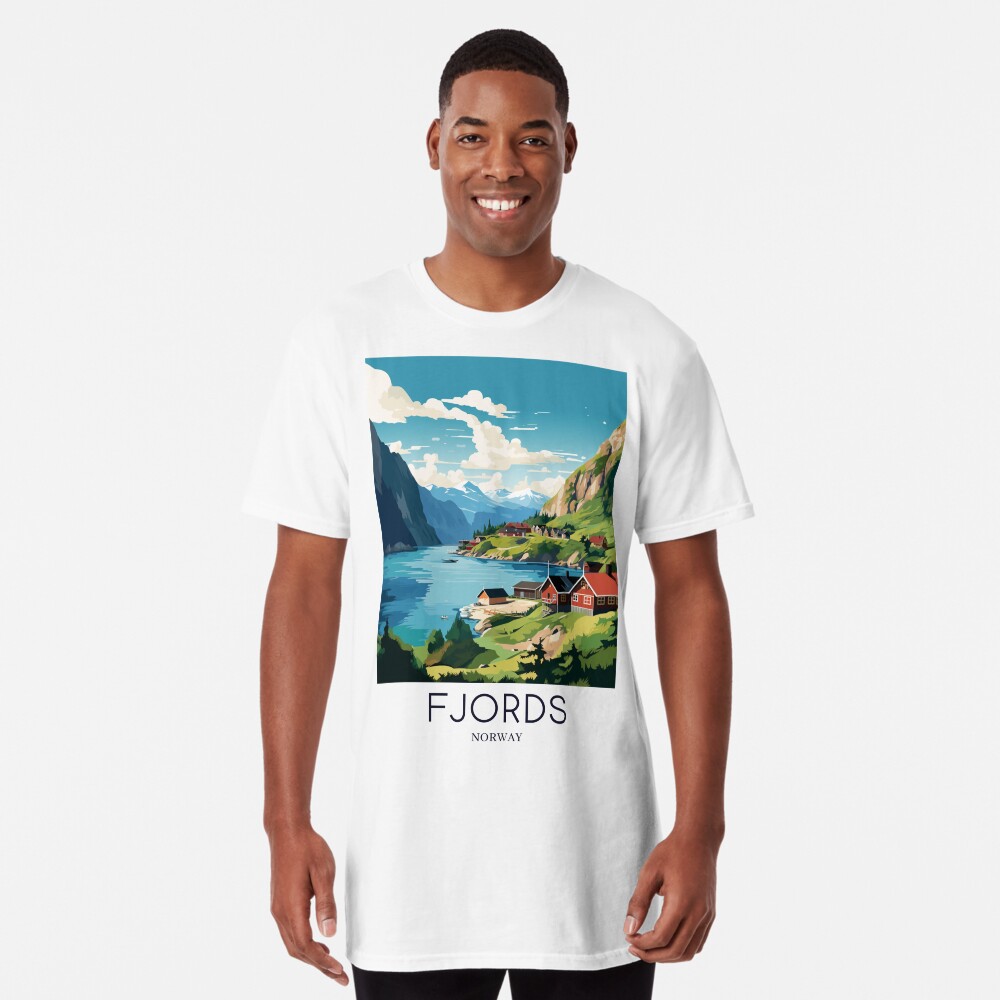 "A Pop Art Travel Print of the Fjords - Norway " Poster for Sale by ...
