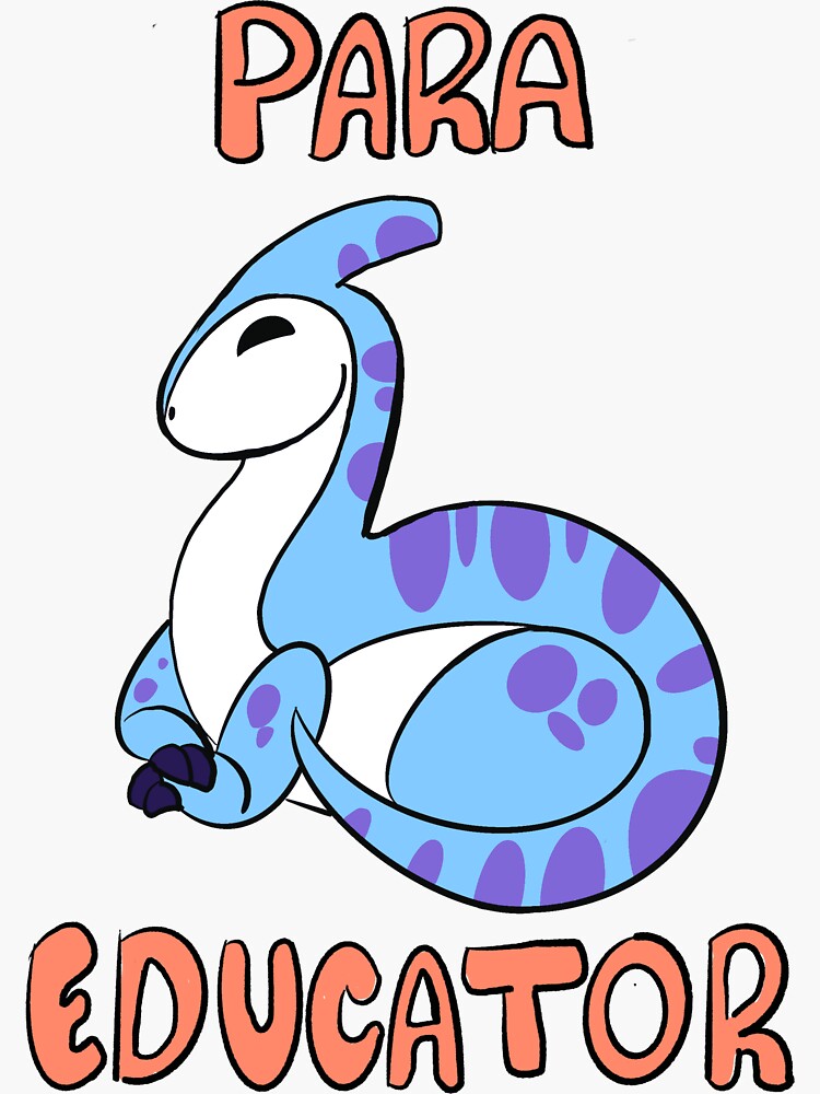 "Parasaurus Educator" Sticker for Sale by kindlingmakes | Redbubble