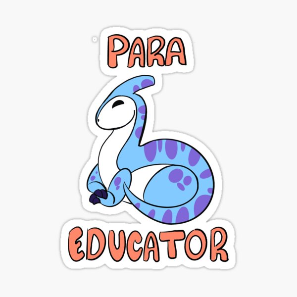 "Parasaurus Educator" Sticker for Sale by kindlingmakes | Redbubble