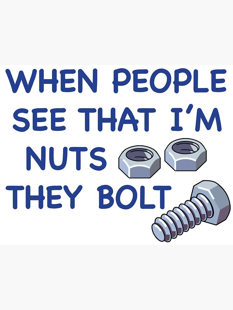 "Nuts and Bolts" Sticker for Sale by MRWEINER | Redbubble