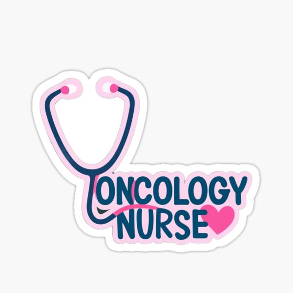 "oncology nurse " Sticker for Sale by eriitoliin | Redbubble