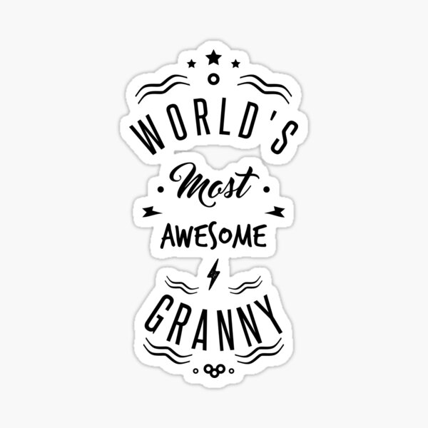 " AWESOME GRANNY" Sticker by lepetitcalamar | Redbubble