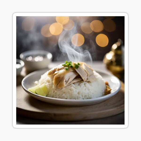 "Singapore Food - Hainanese Chicken Rice" Sticker for Sale by ArtShare ...