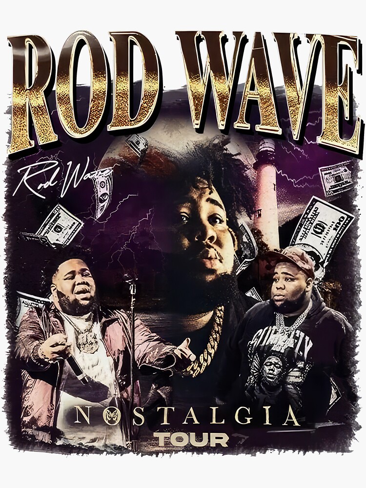 "Rod Wave Nostalgia Tour Vintage" Sticker for Sale by Curtina | Redbubble