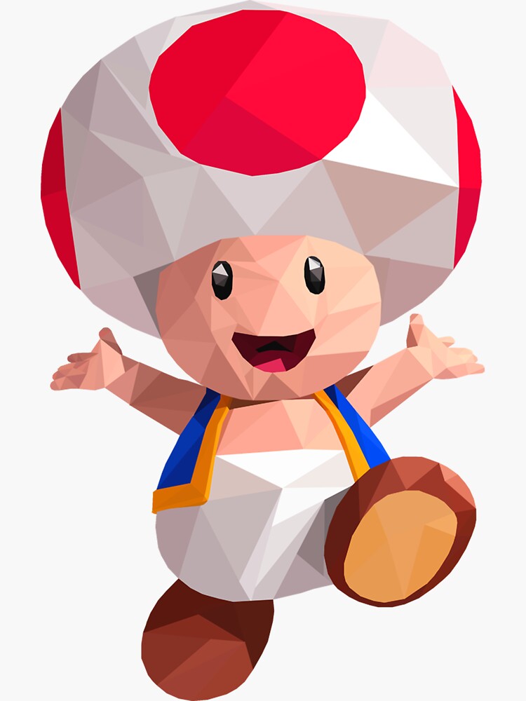 "Low Poly Art - Toad" Sticker by giftmones | Redbubble