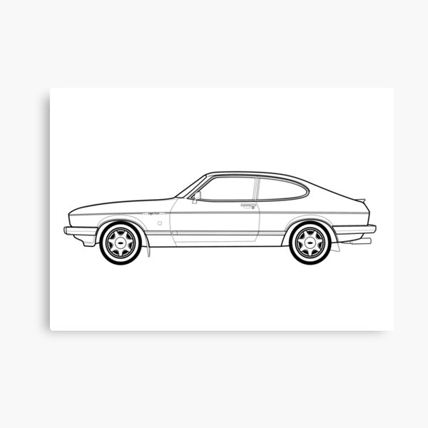 "Ford Capri 2.8 inj Outline Artwork" Canvas Print for Sale by ...