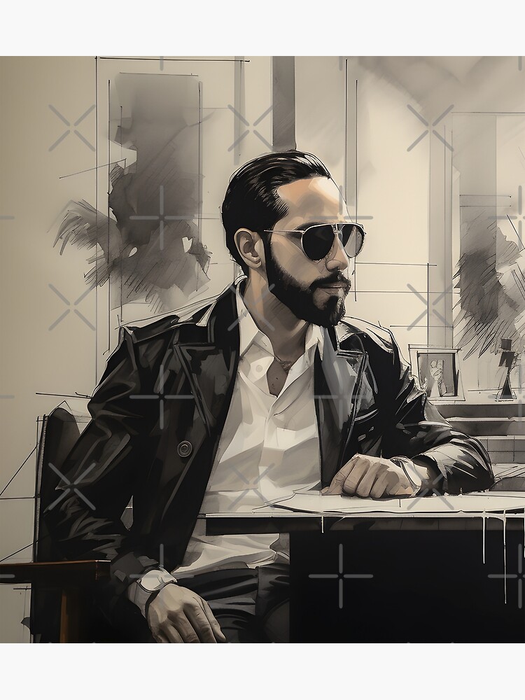 "Monochrome art by Nayib Bukele" Poster by inkArtistryfine | Redbubble