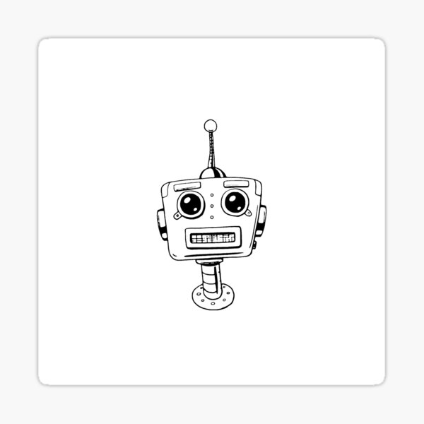 "Friendly Bot" Sticker for Sale by PZAndrews | Redbubble