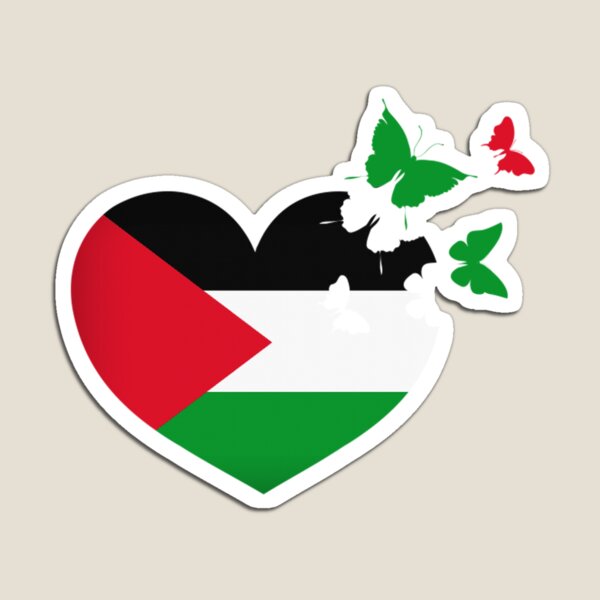 "heart Flag Of Palestine - Gift For Palestinian From Palestine ...