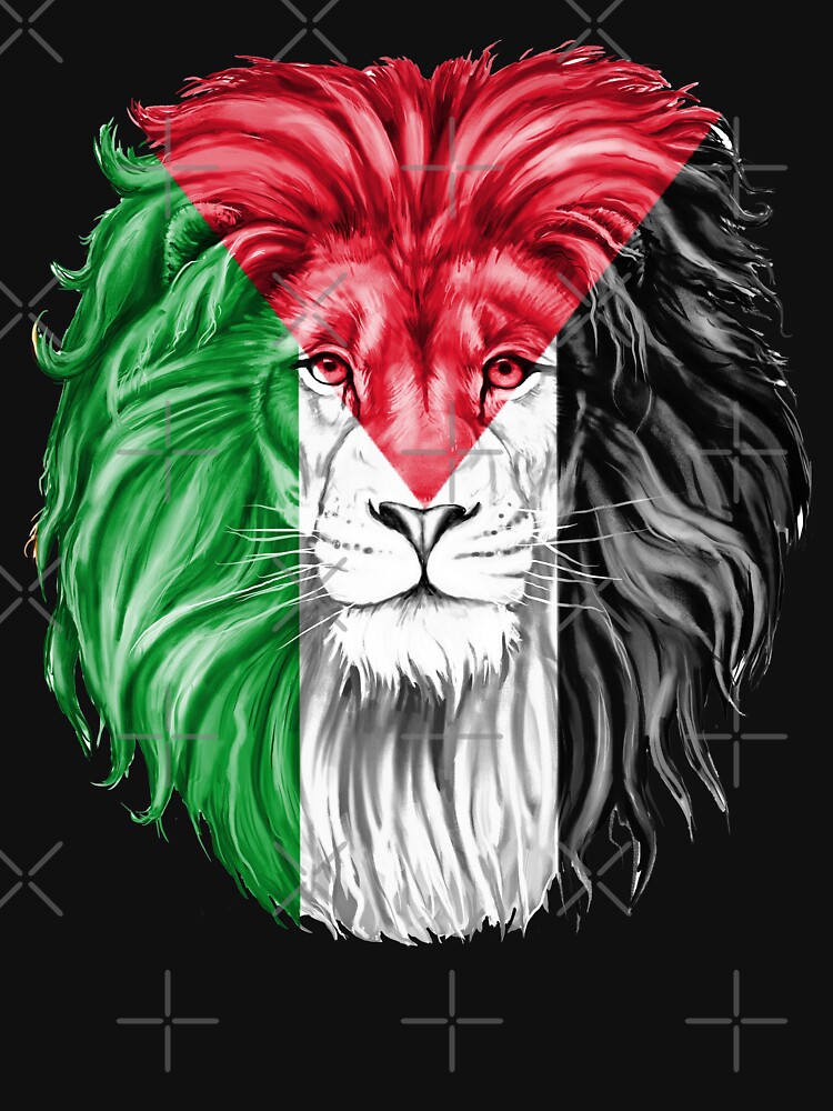 "lion Flag Of Palestine - Gift For Palestinian From Palestine ...