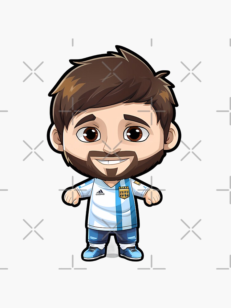 "Lionel Messi big head cartoon cute sticker" Sticker for Sale by Neo ...