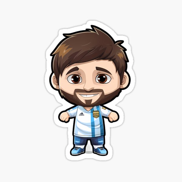 "Lionel Messi big head cartoon cute sticker" Sticker for Sale by Neo ...