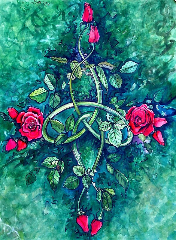 "Celtic Roses" by Cindy Collins | Redbubble